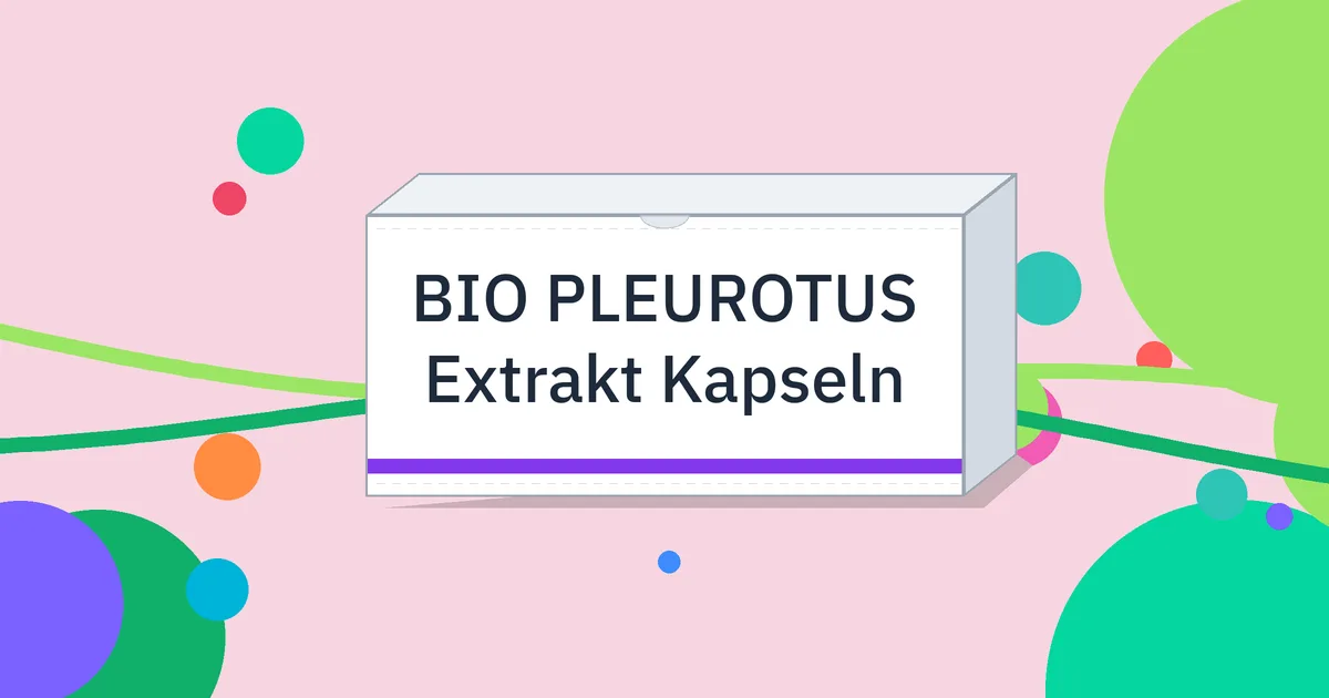 Symbolbild: Packung mit der Aufschrift BIO PLEUROTUS Extrakt Kapseln (PZN 10790368) – Verfügbarkeit und Bezug in Apotheken in Frankfurt am Main