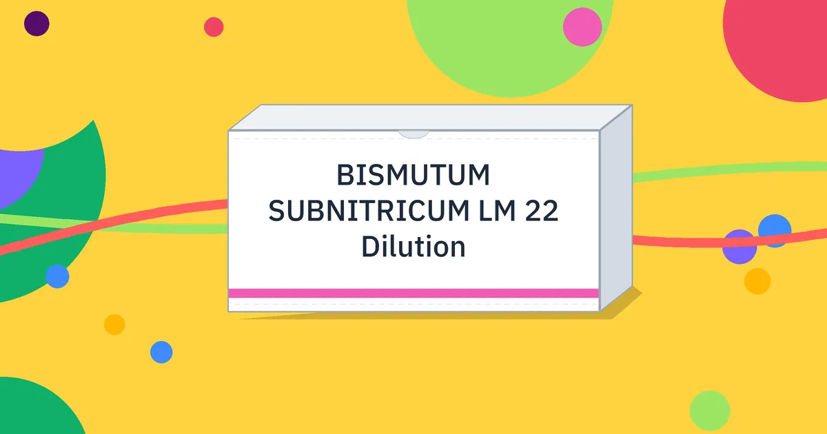 Symbolbild: Packung mit der Aufschrift BISMUTUM SUBNITRICUM LM 22 Dilution (PZN 13388862) – Verfügbarkeit und Bezug in Apotheken in Frankfurt am Main