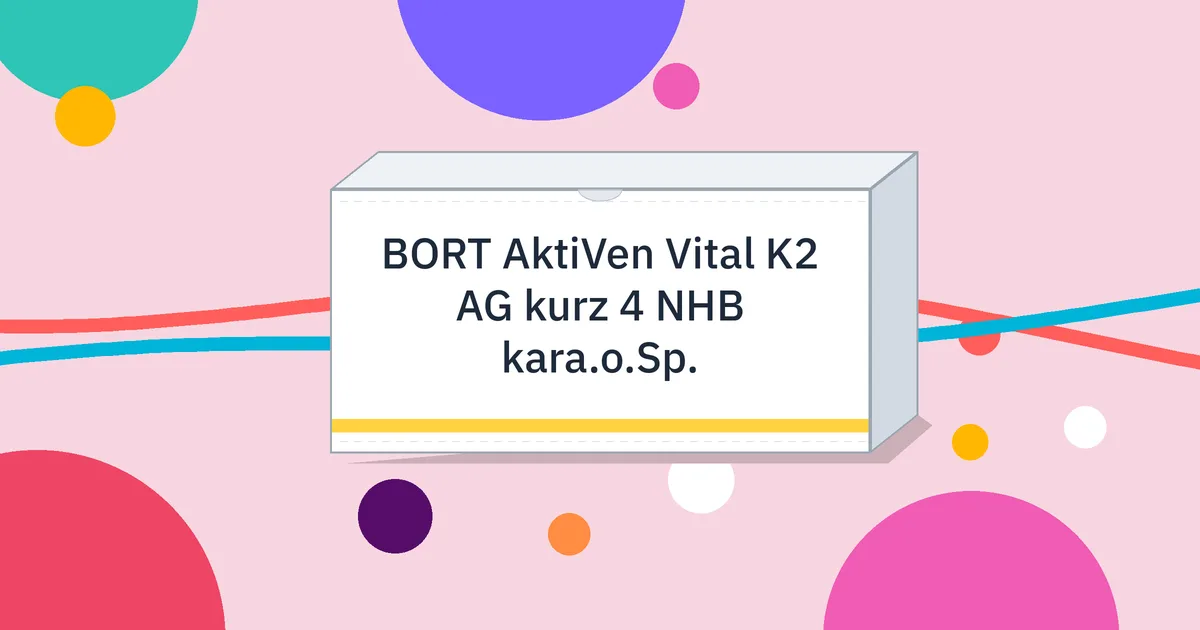 Symbolbild: Packung mit der Aufschrift BORT AktiVen Vital K2 AG kurz 4 NHB kara.o.Sp. (PZN 12384052) – Verfügbarkeit und Bezug in Apotheken in Frankfurt am Main