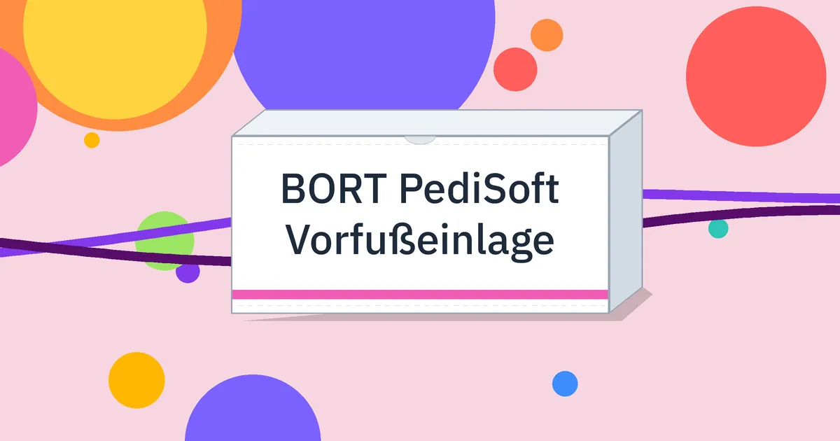 Symbolbild: Packung mit der Aufschrift BORT PediSoft Vorfußeinlage (PZN 03350031) – Verfügbarkeit und Bezug in Apotheken in Frankfurt am Main