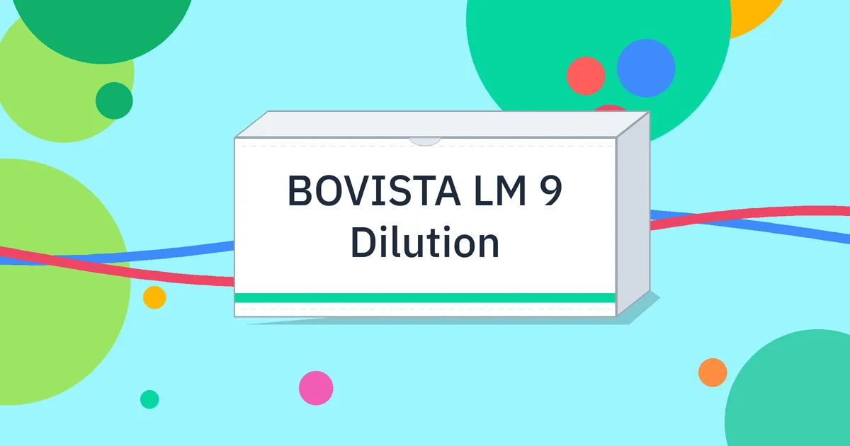 Symbolbild: Packung mit der Aufschrift BOVISTA LM 9 Dilution (PZN 13393840) – Verfügbarkeit und Bezug in Apotheken in Frankfurt am Main