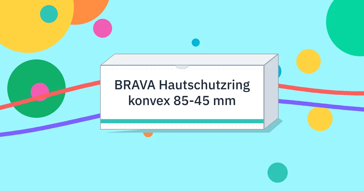 Symbolbild: Packung mit der Aufschrift BRAVA Hautschutzring konvex 85-45 mm (PZN 17399615) – Verfügbarkeit und Bezug in Apotheken in Frankfurt am Main
