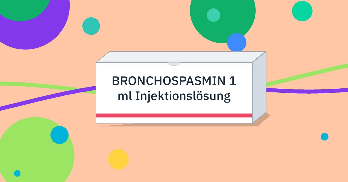 Symbolbild: Packung mit der Aufschrift BRONCHOSPASMIN 1 ml Injektionslösung (PZN 01925384) – Verfügbarkeit und Bezug in Apotheken in Frankfurt am Main