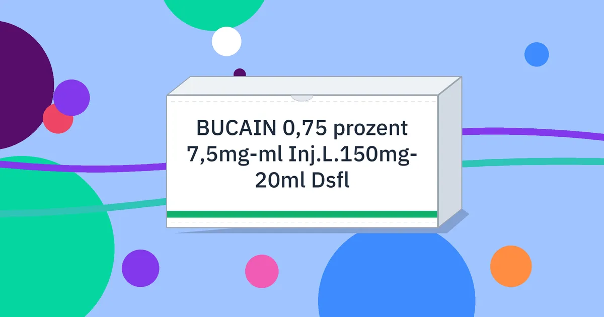 Symbolbild: Packung mit der Aufschrift BUCAIN 0,75 prozent 7,5mg-ml Inj.L.150mg-20ml Dsfl (PZN 11101454) – Verfügbarkeit und Bezug in Apotheken in Frankfurt am Main