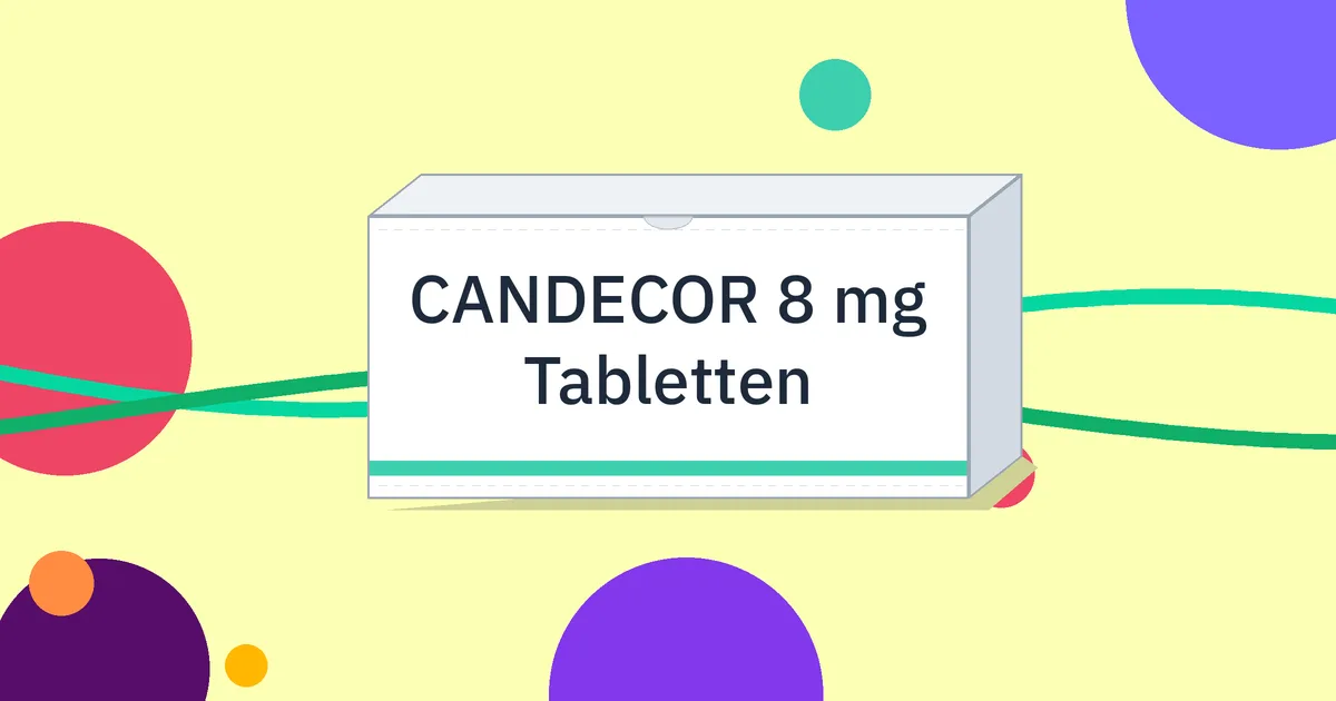 Symbolbild: Packung mit der Aufschrift CANDECOR 8 mg Tabletten (PZN 09633451) – Verfügbarkeit und Bezug in Apotheken in Frankfurt am Main