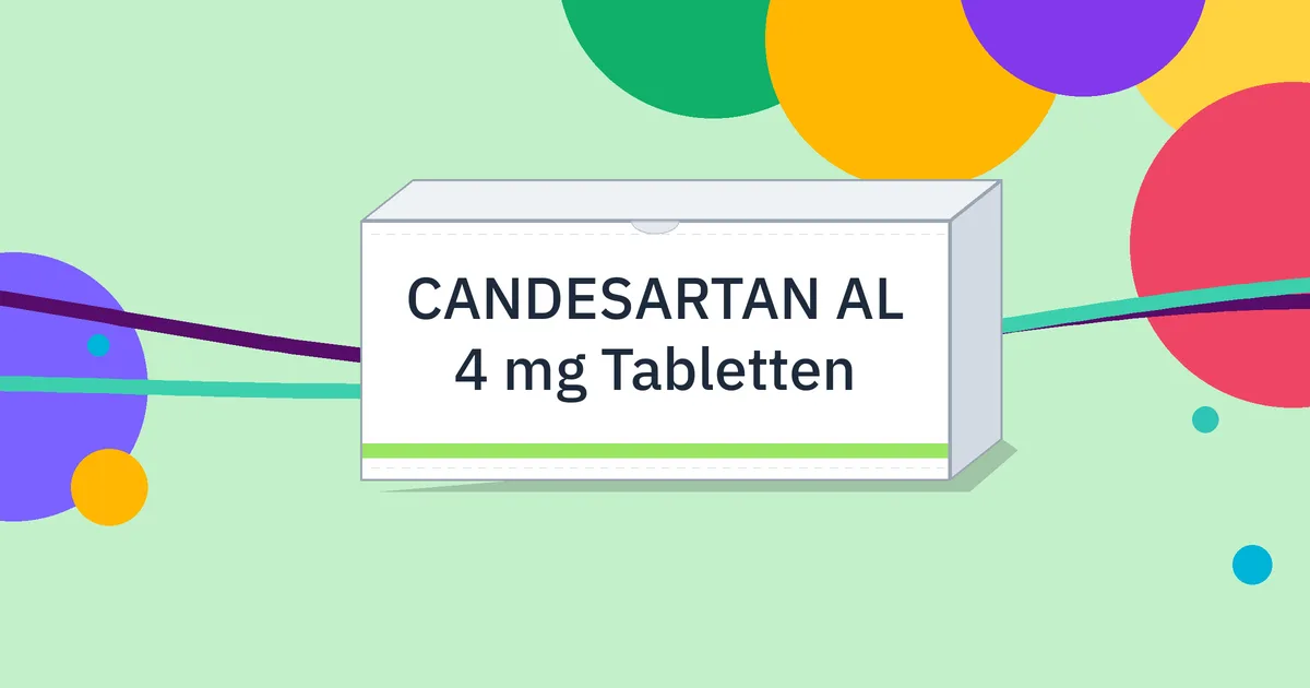 Symbolbild: Packung mit der Aufschrift CANDESARTAN AL 4 mg Tabletten (PZN 18239865) – Verfügbarkeit und Bezug in Apotheken in Frankfurt am Main