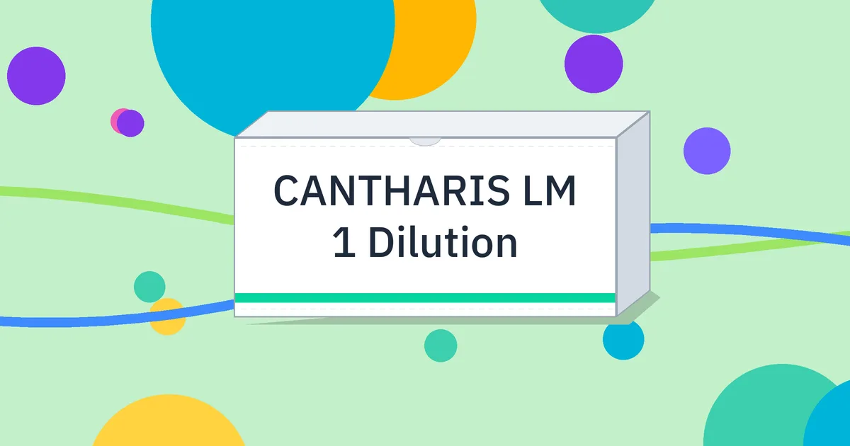Symbolbild: Packung mit der Aufschrift CANTHARIS LM 1 Dilution (PZN 12808078) – Verfügbarkeit und Bezug in Apotheken in Frankfurt am Main