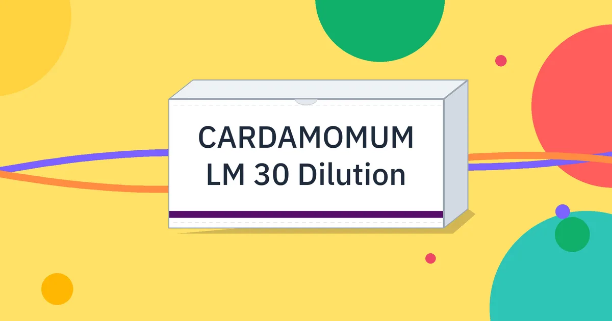 Symbolbild: Packung mit der Aufschrift CARDAMOMUM LM 30 Dilution (PZN 13429839) – Verfügbarkeit und Bezug in Apotheken in Frankfurt am Main