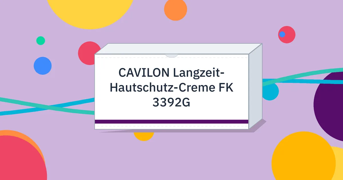 Symbolbild: Packung mit der Aufschrift CAVILON Langzeit-Hautschutz-Creme FK 3392G (PZN 11033528) – Verfügbarkeit und Bezug in Apotheken in Frankfurt am Main