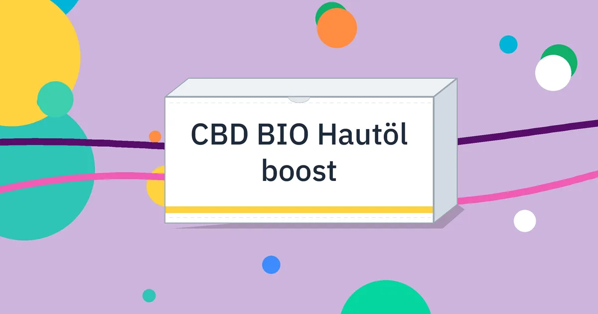 Symbolbild: Packung mit der Aufschrift CBD BIO Hautöl boost (PZN 16871889) – Verfügbarkeit und Bezug in Apotheken in Frankfurt am Main