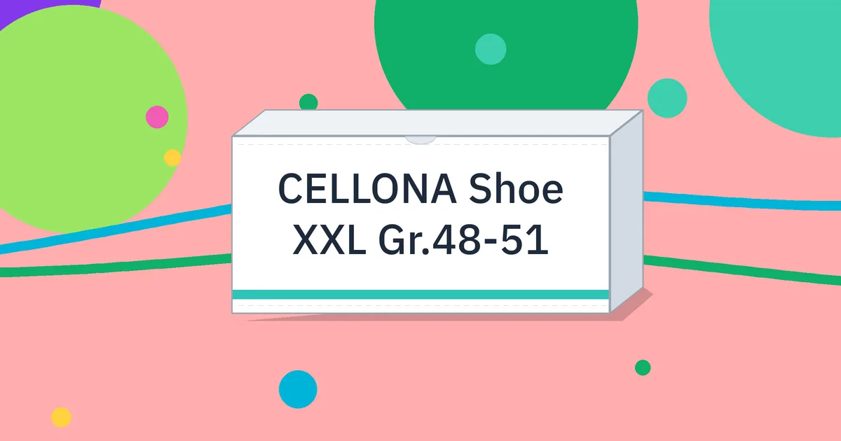 Symbolbild: Packung mit der Aufschrift CELLONA Shoe XXL Gr.48-51 (PZN 09894631) – Verfügbarkeit und Bezug in Apotheken in Frankfurt am Main
