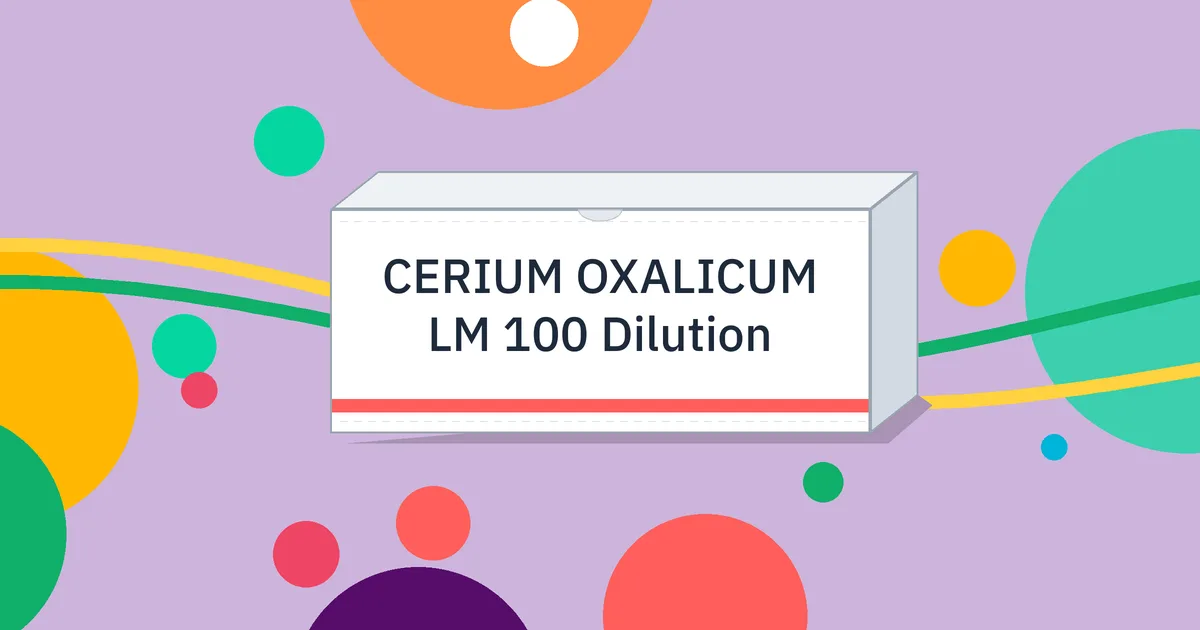 Symbolbild: Packung mit der Aufschrift CERIUM OXALICUM LM 100 Dilution (PZN 13438324) – Verfügbarkeit und Bezug in Apotheken in Frankfurt am Main