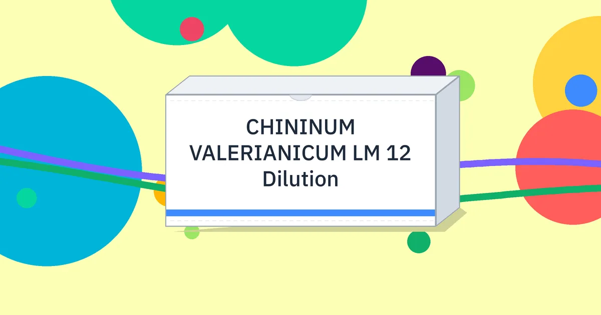 Symbolbild: Packung mit der Aufschrift CHININUM VALERIANICUM LM 12 Dilution (PZN 13442716) – Verfügbarkeit und Bezug in Apotheken in Frankfurt am Main