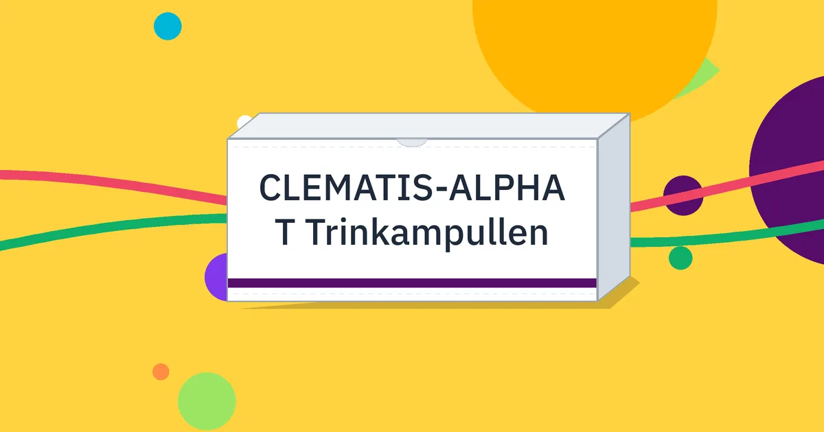 Symbolbild: Packung mit der Aufschrift CLEMATIS-ALPHA T Trinkampullen (PZN 10222931) – Verfügbarkeit und Bezug in Apotheken in Frankfurt am Main