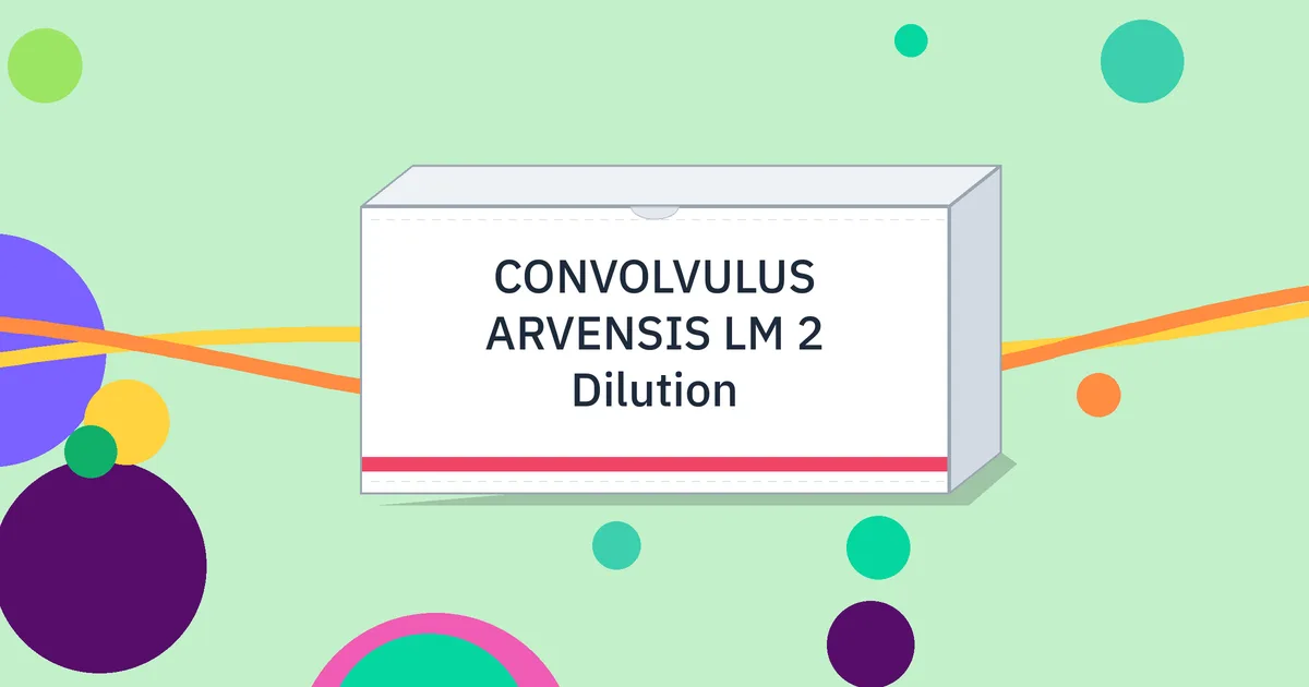 Symbolbild: Packung mit der Aufschrift CONVOLVULUS ARVENSIS LM 2 Dilution (PZN 13450035) – Verfügbarkeit und Bezug in Apotheken in Frankfurt am Main