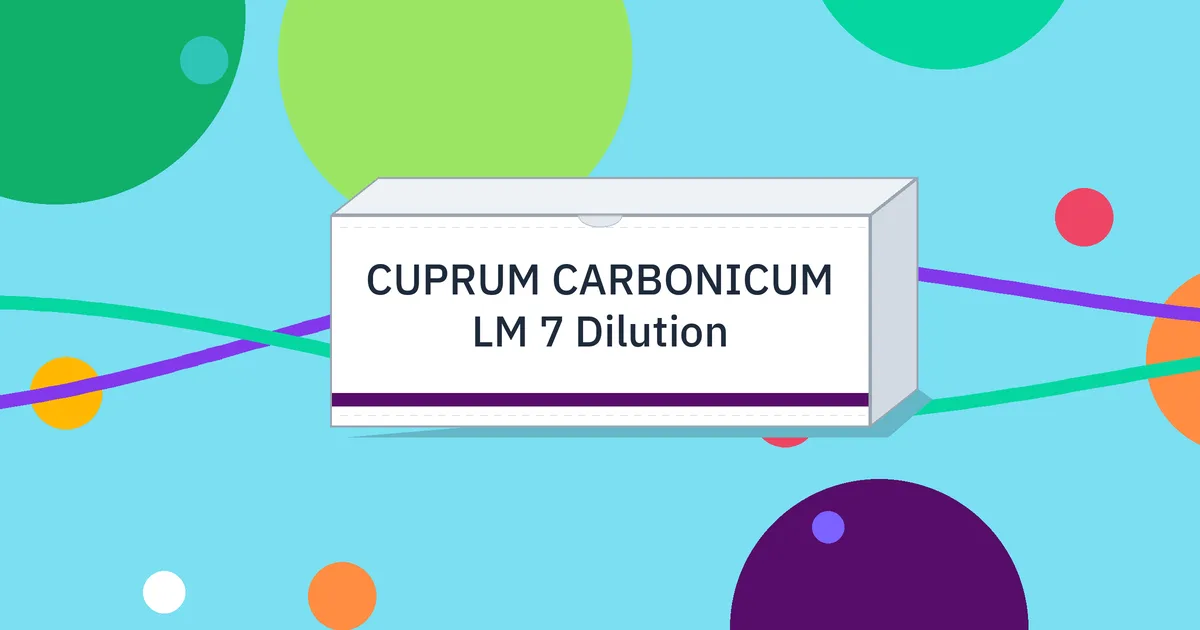 Symbolbild: Packung mit der Aufschrift CUPRUM CARBONICUM LM 7 Dilution (PZN 17853238) – Verfügbarkeit und Bezug in Apotheken in Frankfurt am Main