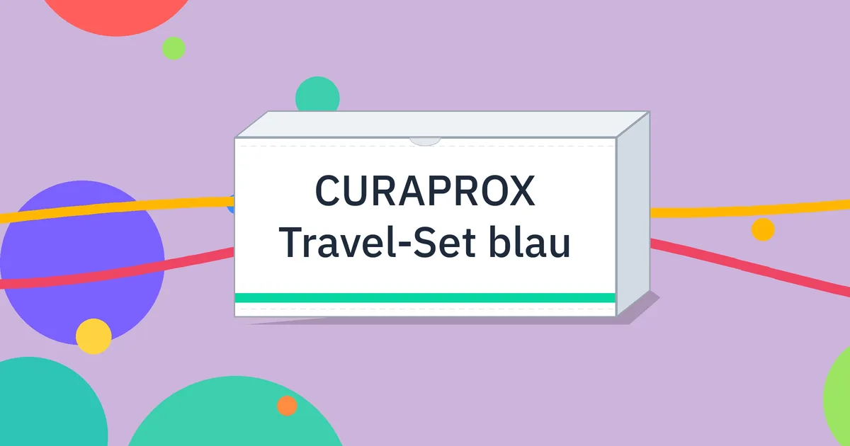Symbolbild: Packung mit der Aufschrift CURAPROX Travel-Set blau (PZN 17907098) – Verfügbarkeit und Bezug in Apotheken in Frankfurt am Main