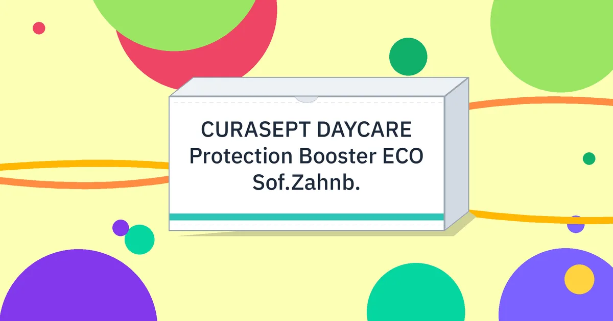 Symbolbild: Packung mit der Aufschrift CURASEPT DAYCARE Protection Booster ECO Sof.Zahnb. (PZN 18680260) – Verfügbarkeit und Bezug in Apotheken in Frankfurt am Main