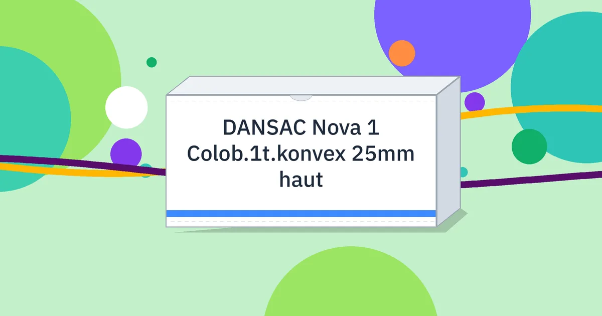 Symbolbild: Packung mit der Aufschrift DANSAC Nova 1 Colob.1t.konvex 25mm haut (PZN 03754952) – Verfügbarkeit und Bezug in Apotheken in Frankfurt am Main