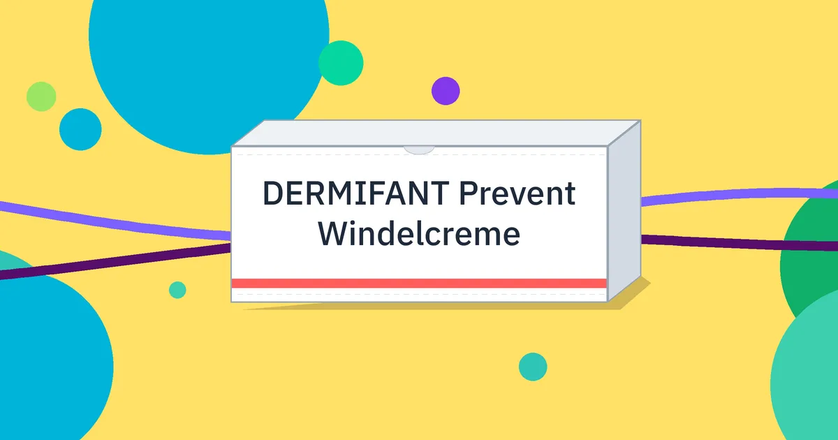 Symbolbild: Packung mit der Aufschrift DERMIFANT Prevent Windelcreme (PZN 16796001) – Verfügbarkeit und Bezug in Apotheken in Frankfurt am Main