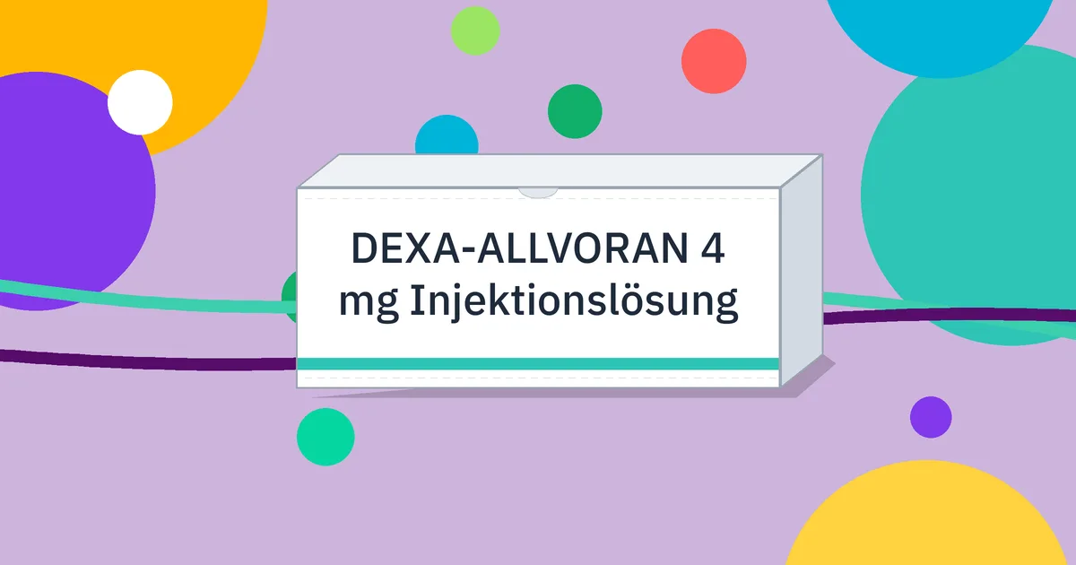 Symbolbild: Packung mit der Aufschrift DEXA-ALLVORAN 4 mg Injektionslösung (PZN 08768887) – Verfügbarkeit und Bezug in Apotheken in Frankfurt am Main