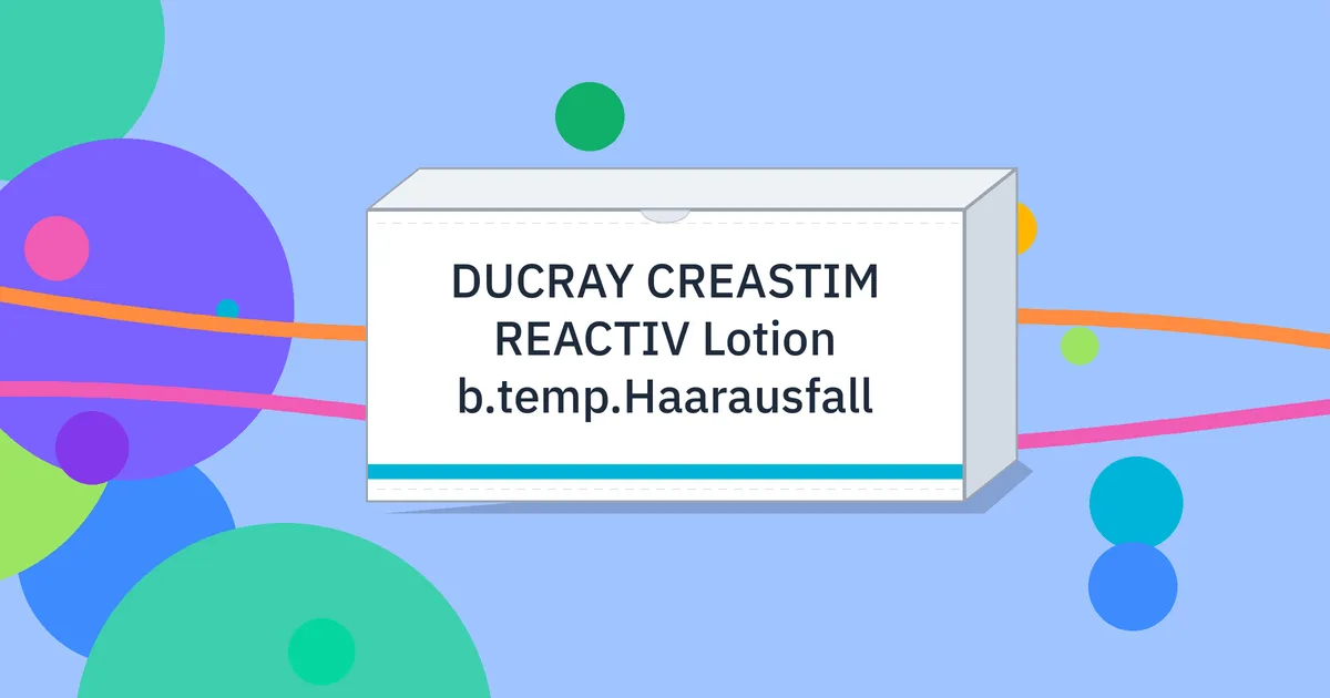Symbolbild: Packung mit der Aufschrift DUCRAY CREASTIM REACTIV Lotion b.temp.Haarausfall (PZN 17545399) – Verfügbarkeit und Bezug in Apotheken in Frankfurt am Main