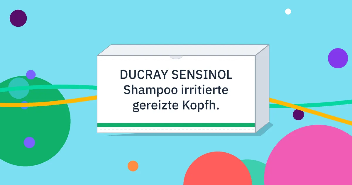Symbolbild: Packung mit der Aufschrift DUCRAY SENSINOL Shampoo irritierte gereizte Kopfh. (PZN 06939132) – Verfügbarkeit und Bezug in Apotheken in Frankfurt am Main