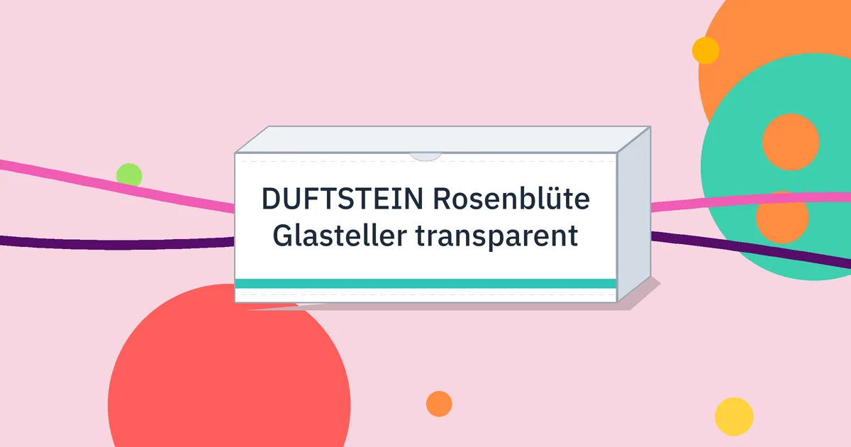 Symbolbild: Packung mit der Aufschrift DUFTSTEIN Rosenblüte Glasteller transparent (PZN 03518476) – Verfügbarkeit und Bezug in Apotheken in Frankfurt am Main