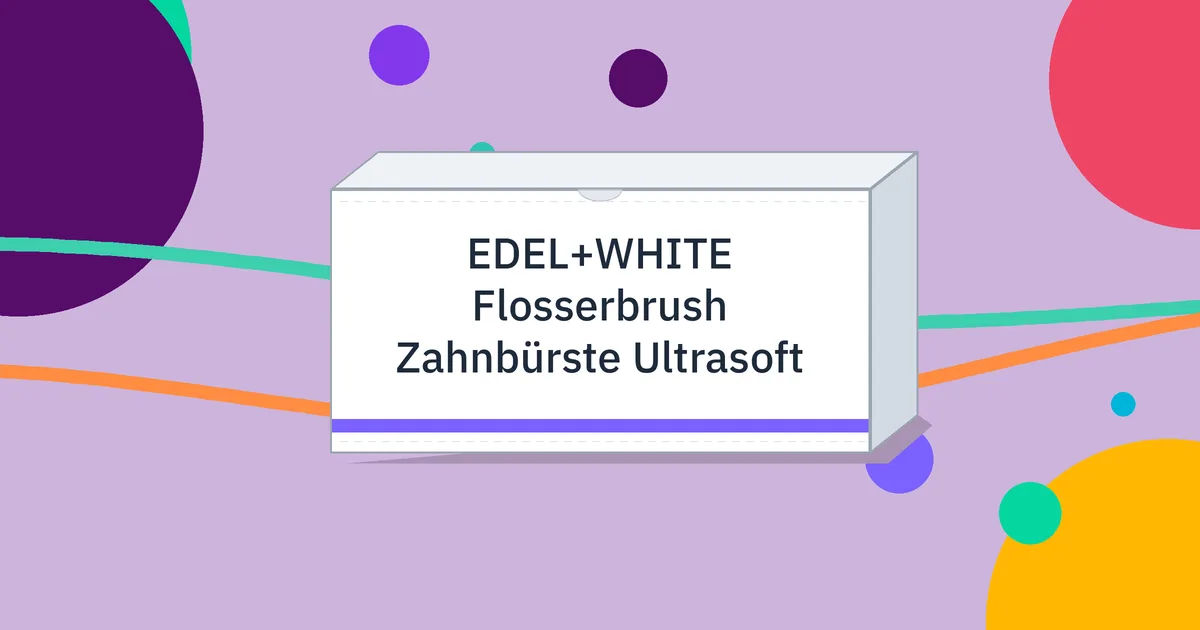Symbolbild: Packung mit der Aufschrift EDEL+WHITE Flosserbrush Zahnbürste Ultrasoft (PZN 17180779) – Verfügbarkeit und Bezug in Apotheken in Frankfurt am Main