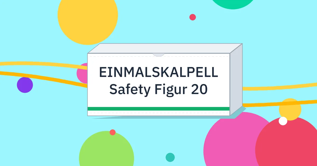 Symbolbild: Packung mit der Aufschrift EINMALSKALPELL Safety Figur 20 (PZN 18202388) – Verfügbarkeit und Bezug in Apotheken in Frankfurt am Main