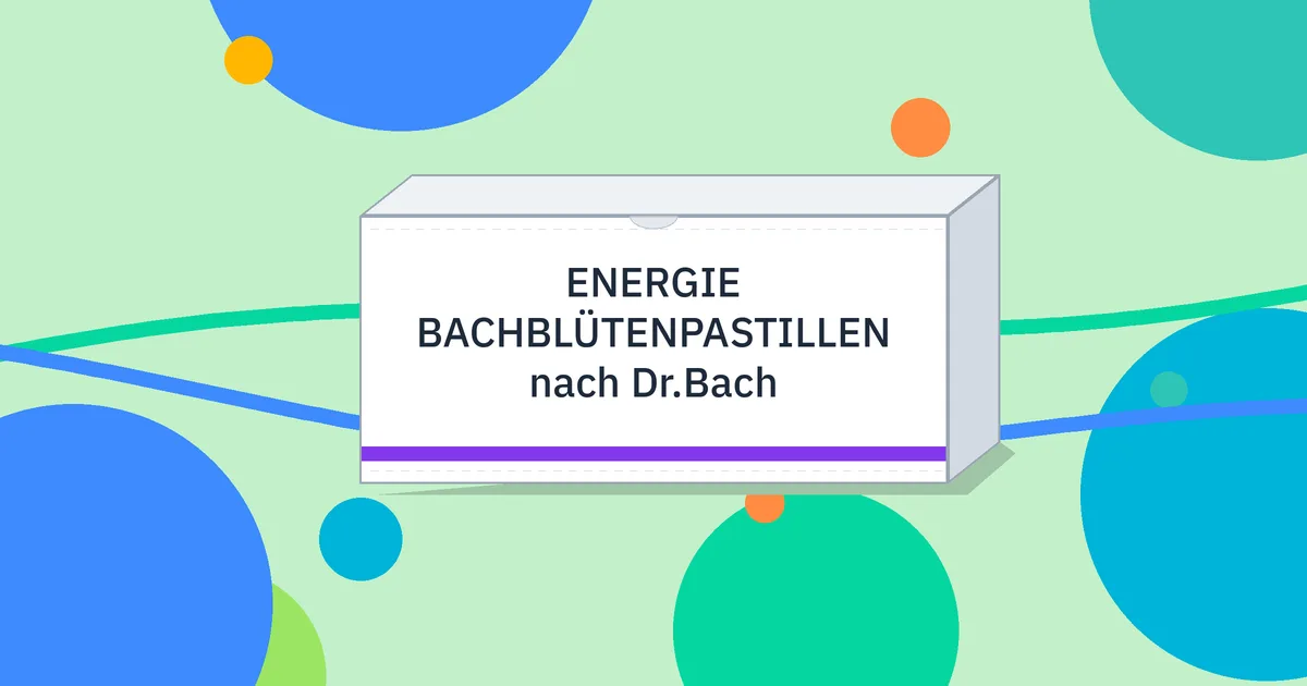 Symbolbild: Packung mit der Aufschrift ENERGIE BACHBLÜTENPASTILLEN nach Dr.Bach (PZN 09074454) – Verfügbarkeit und Bezug in Apotheken in Frankfurt am Main