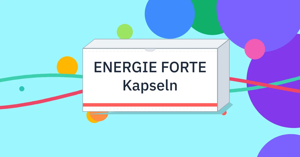 Symbolbild: Packung mit der Aufschrift ENERGIE FORTE Kapseln (PZN 19373896) – Verfügbarkeit und Bezug in Apotheken in Frankfurt am Main