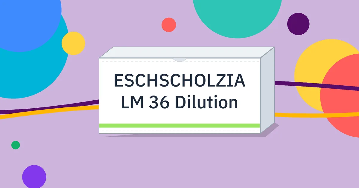 Symbolbild: Packung mit der Aufschrift ESCHSCHOLZIA LM 36 Dilution (PZN 13480183) – Verfügbarkeit und Bezug in Apotheken in Frankfurt am Main
