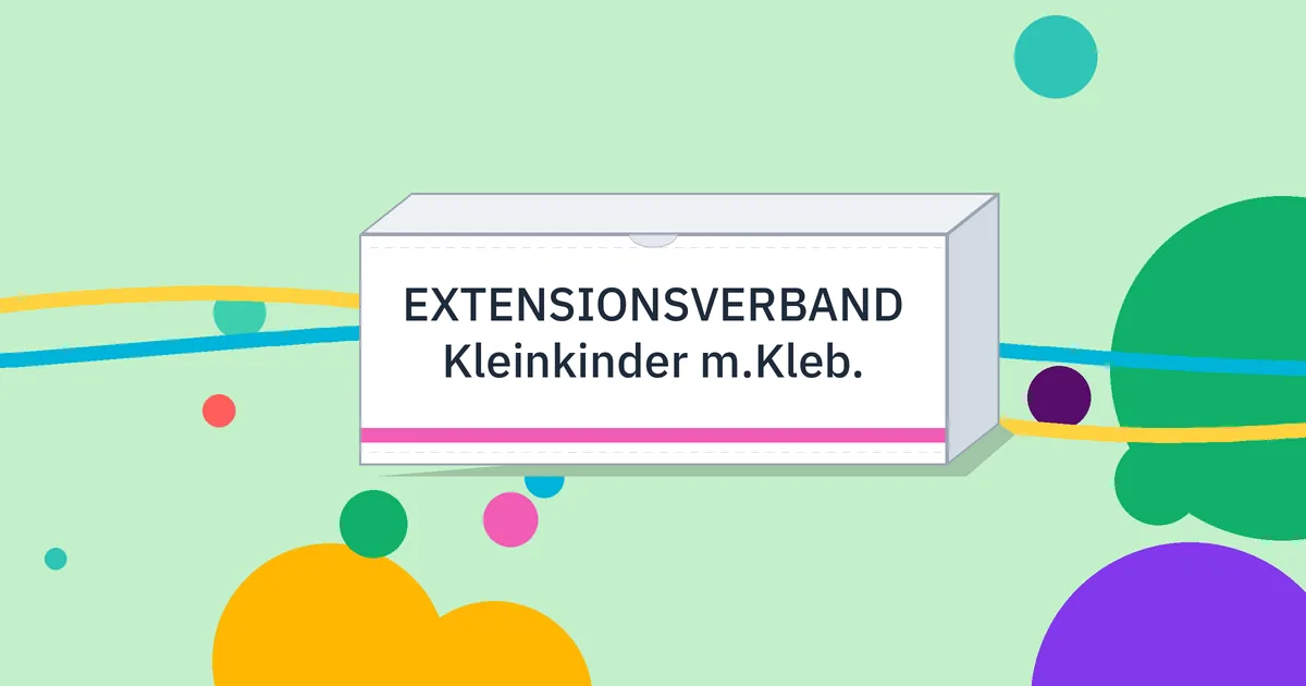 Symbolbild: Packung mit der Aufschrift EXTENSIONSVERBAND Kleinkinder m.Kleb. (PZN 07101141) – Verfügbarkeit und Bezug in Apotheken in Frankfurt am Main
