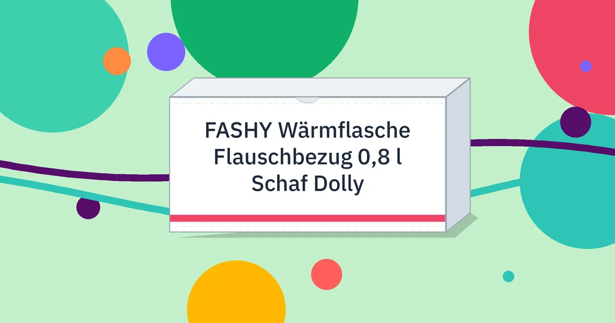 Symbolbild: Packung mit der Aufschrift FASHY Wärmflasche Flauschbezug 0,8 l Schaf Dolly (PZN 18649037) – Verfügbarkeit und Bezug in Apotheken in Frankfurt am Main