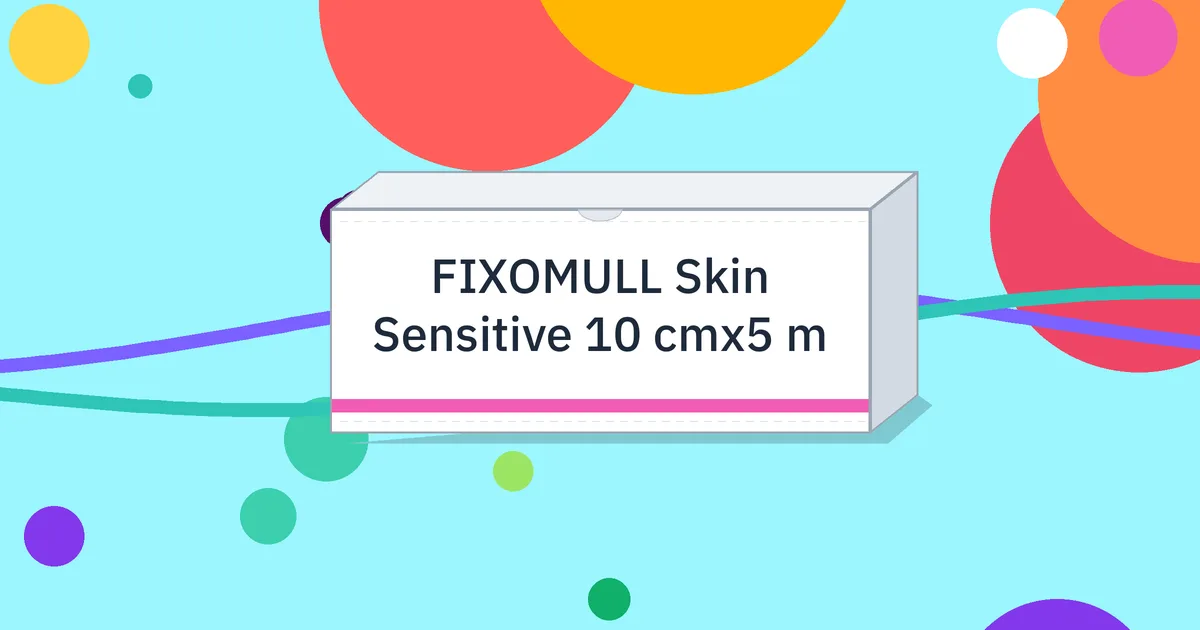 Symbolbild: Packung mit der Aufschrift FIXOMULL Skin Sensitive 10 cmx5 m (PZN 15190934) – Verfügbarkeit und Bezug in Apotheken in Frankfurt am Main