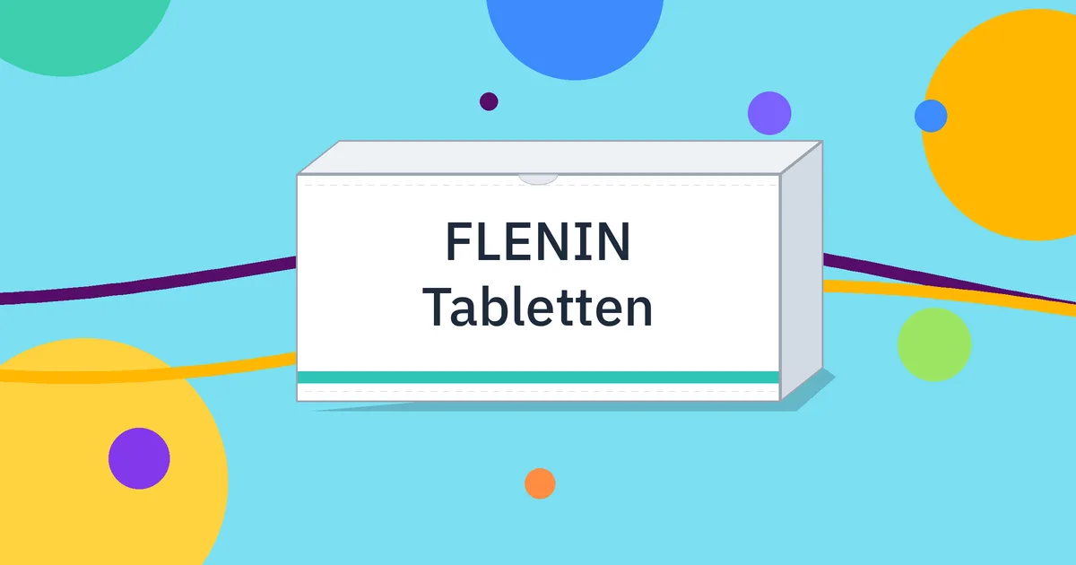 Symbolbild: Packung mit der Aufschrift FLENIN Tabletten (PZN 04093702) – Verfügbarkeit und Bezug in Apotheken in Frankfurt am Main