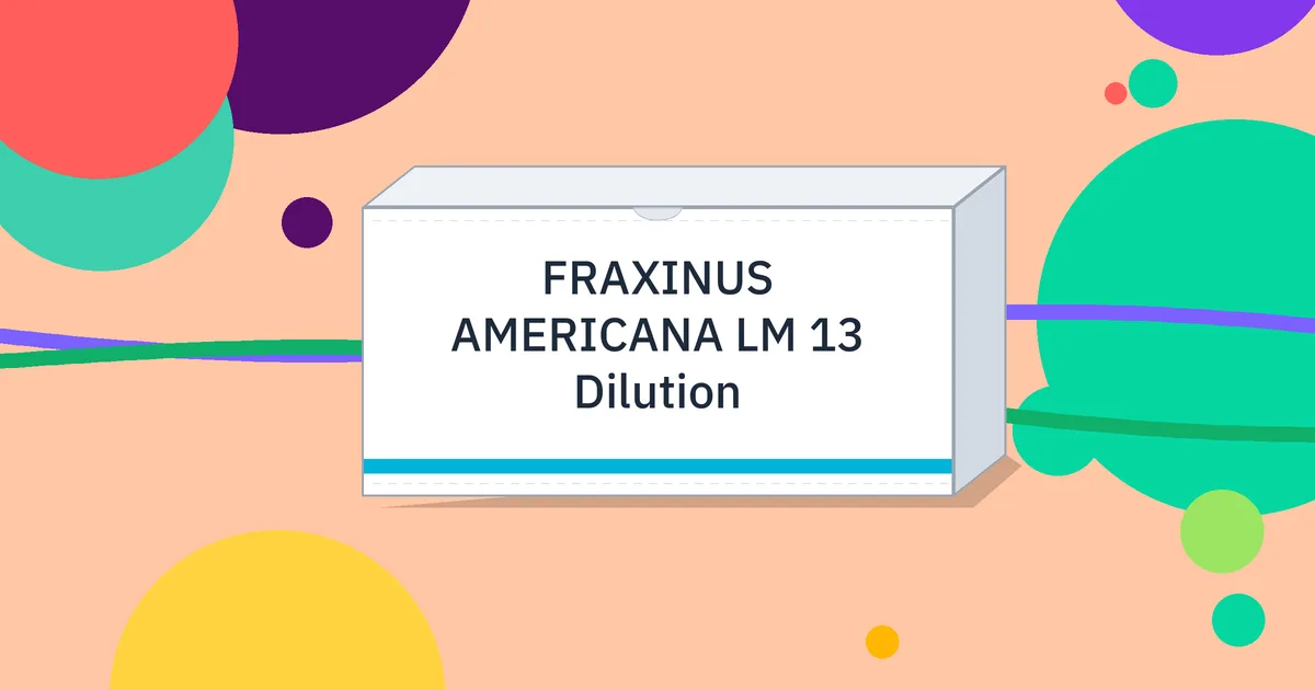 Symbolbild: Packung mit der Aufschrift FRAXINUS AMERICANA LM 13 Dilution (PZN 13491560) – Verfügbarkeit und Bezug in Apotheken in Frankfurt am Main
