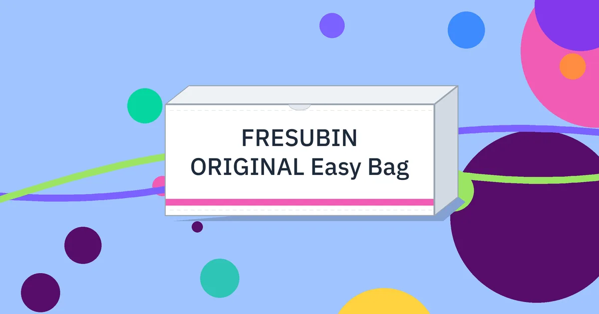 Symbolbild: Packung mit der Aufschrift FRESUBIN ORIGINAL Easy Bag (PZN 01404248) – Verfügbarkeit und Bezug in Apotheken in Frankfurt am Main