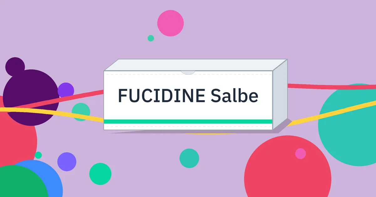 Symbolbild: Packung mit der Aufschrift FUCIDINE Salbe (PZN 00605714) – Verfügbarkeit und Bezug in Apotheken in Frankfurt am Main