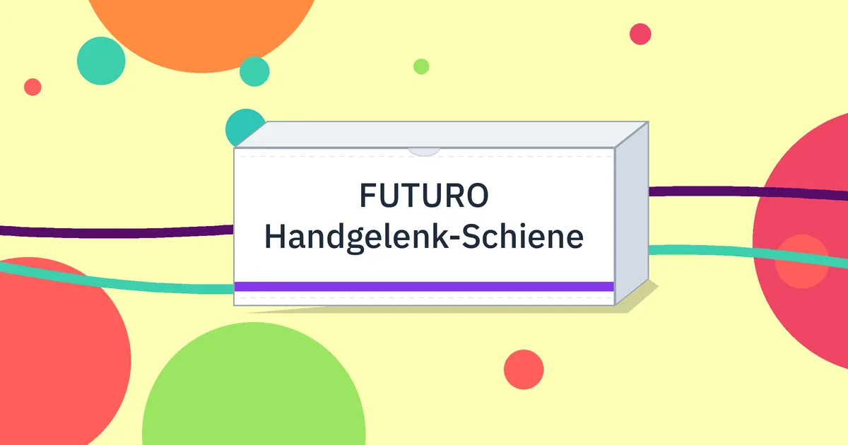 Symbolbild: Packung mit der Aufschrift FUTURO Handgelenk-Schiene (PZN 15783261) – Verfügbarkeit und Bezug in Apotheken in Frankfurt am Main