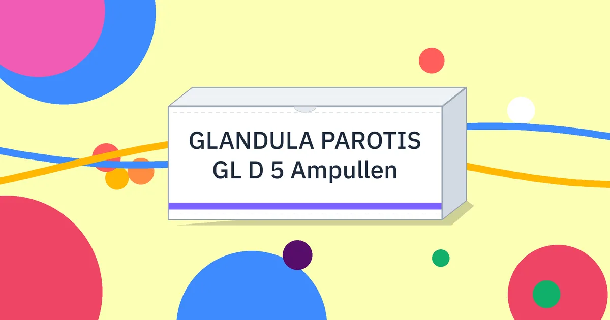 Symbolbild: Packung mit der Aufschrift GLANDULA PAROTIS GL D 5 Ampullen (PZN 02923476) – Verfügbarkeit und Bezug in Apotheken in Frankfurt am Main