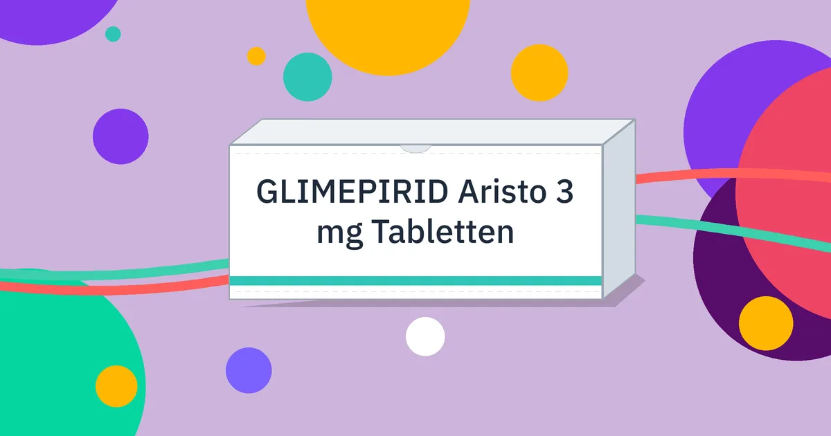 Symbolbild: Packung mit der Aufschrift GLIMEPIRID Aristo 3 mg Tabletten (PZN 07052112) – Verfügbarkeit und Bezug in Apotheken in Frankfurt am Main