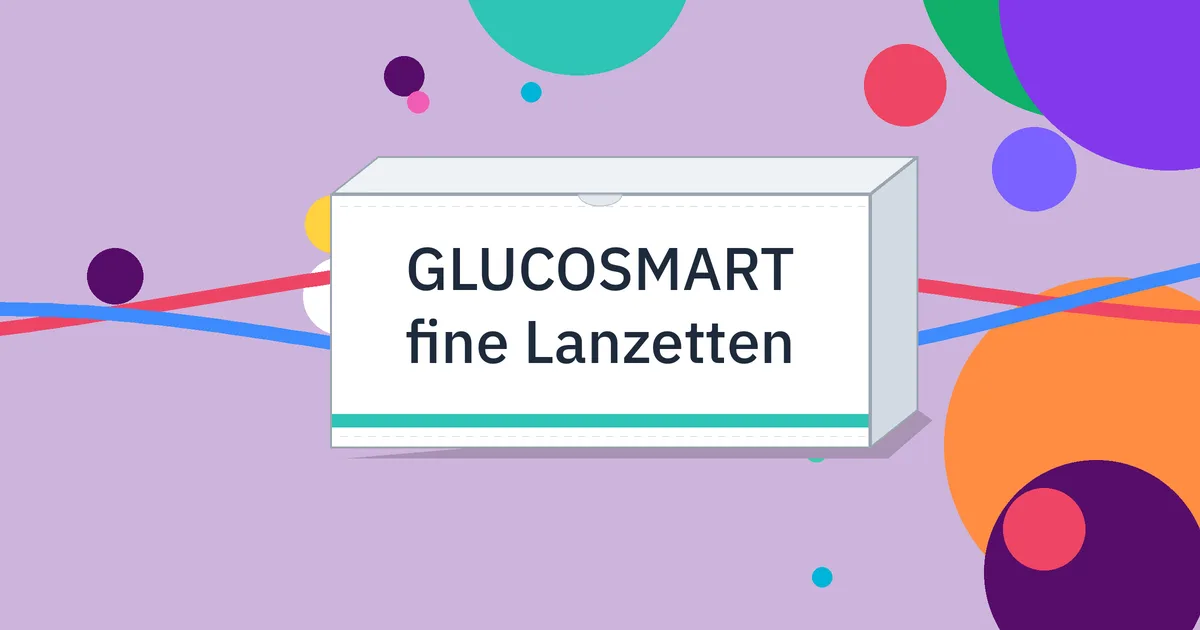 Symbolbild: Packung mit der Aufschrift GLUCOSMART fine Lanzetten (PZN 19742767) – Verfügbarkeit und Bezug in Apotheken in Frankfurt am Main