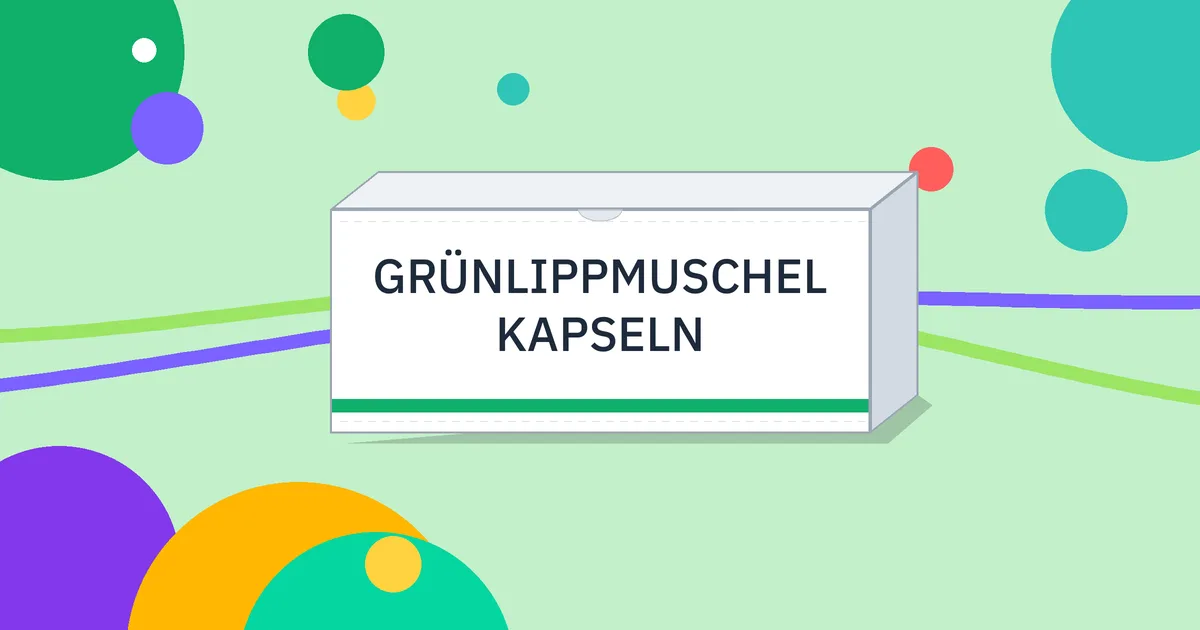 Symbolbild: Packung mit der Aufschrift GRÜNLIPPMUSCHEL KAPSELN (PZN 05396758) – Verfügbarkeit und Bezug in Apotheken in Frankfurt am Main