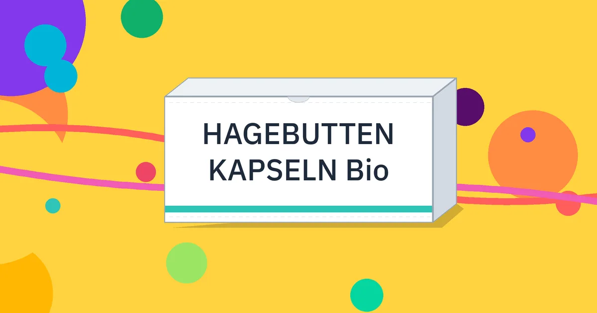 Symbolbild: Packung mit der Aufschrift HAGEBUTTEN KAPSELN Bio (PZN 12648806) – Verfügbarkeit und Bezug in Apotheken in Frankfurt am Main