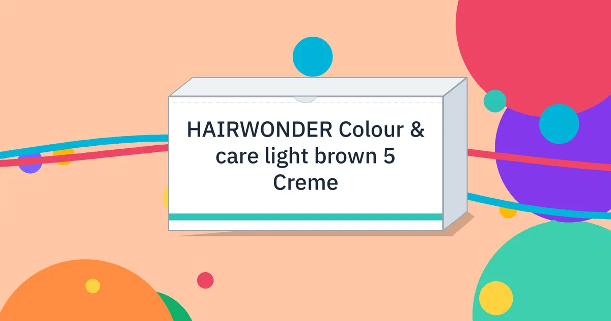 Symbolbild: Packung mit der Aufschrift HAIRWONDER Colour & care light brown 5 Creme (PZN 09440798) – Verfügbarkeit und Bezug in Apotheken in Frankfurt am Main