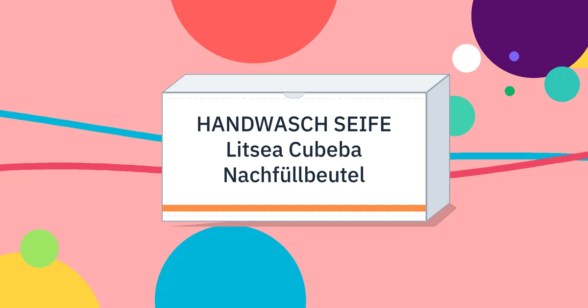 Symbolbild: Packung mit der Aufschrift HANDWASCH SEIFE Litsea Cubeba Nachfüllbeutel (PZN 17945319) – Verfügbarkeit und Bezug in Apotheken in Frankfurt am Main