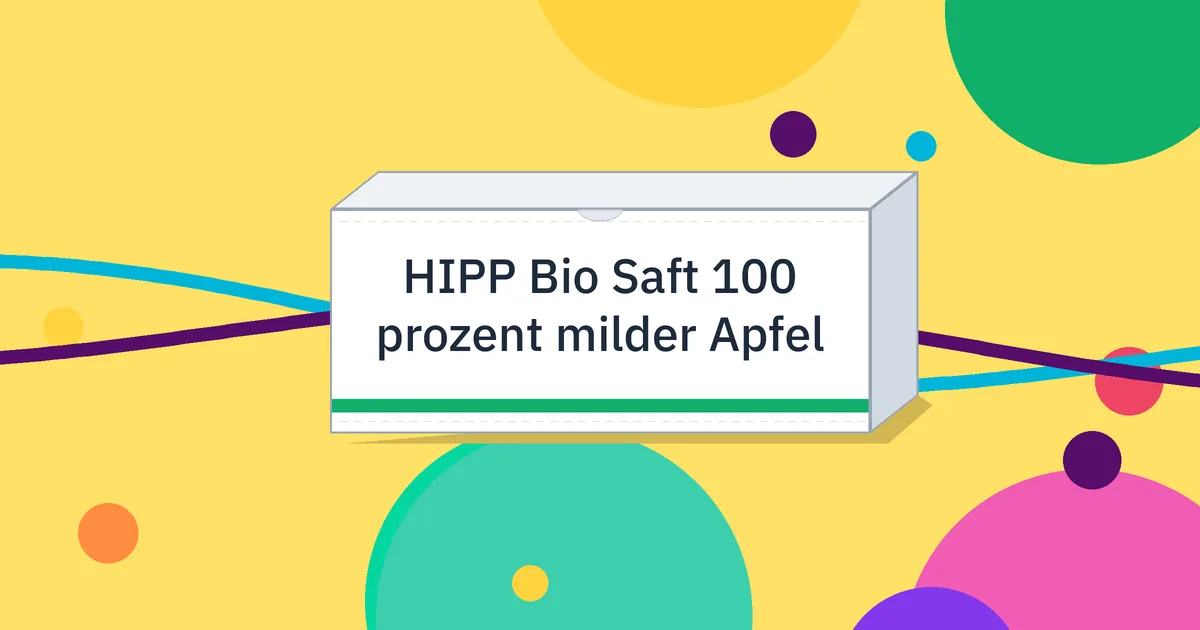 Symbolbild: Packung mit der Aufschrift HIPP Bio Saft 100 prozent milder Apfel (PZN 04399602) – Verfügbarkeit und Bezug in Apotheken in Frankfurt am Main