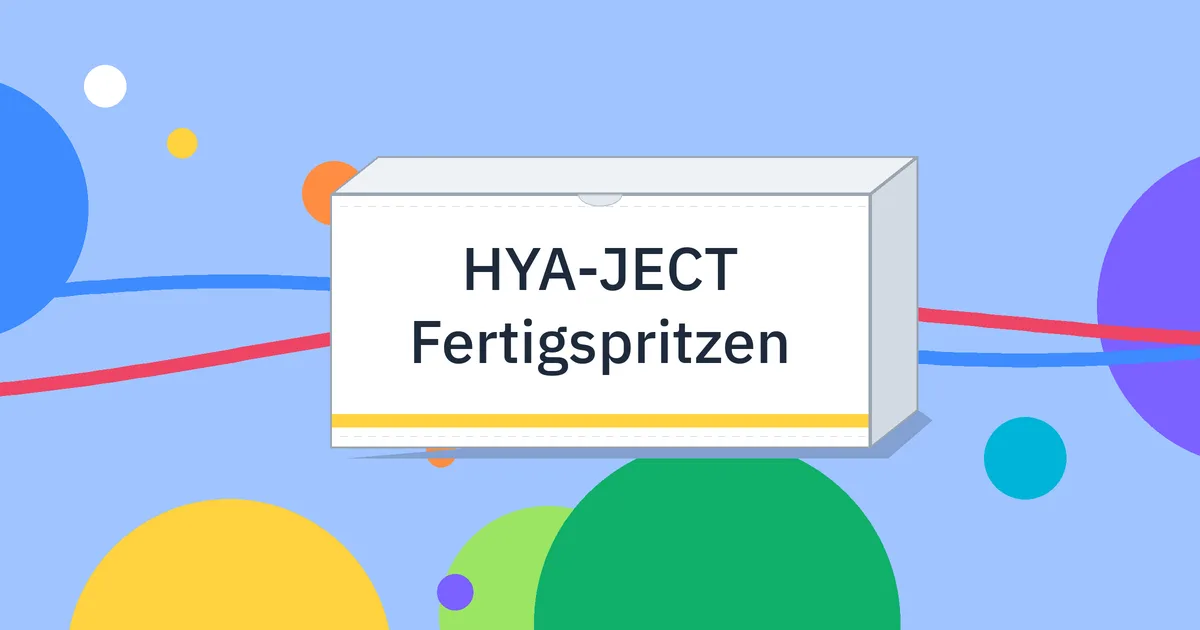 Symbolbild: Packung mit der Aufschrift HYA-JECT Fertigspritzen (PZN 05977604) – Verfügbarkeit und Bezug in Apotheken in Frankfurt am Main